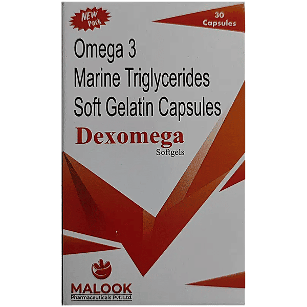 Buy Dexomega Omega 3 Fatty Acids Soft Gelatin Capsule Online at Best ...