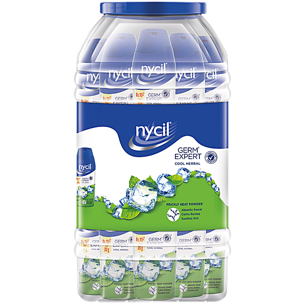 Buy Nycil Germ Expert Prickly Heat Powder - Cool Herbal Online at Best ...