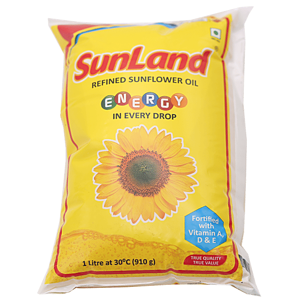 Buy Sunland Refined Sunflower Oil 1 Ltr Pouch Online at the Best Price ...