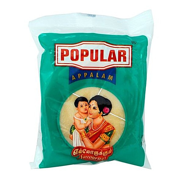 Buy Popular Appalam No 1 100 Gm Pouch Online at the Best Price of Rs 63 ...