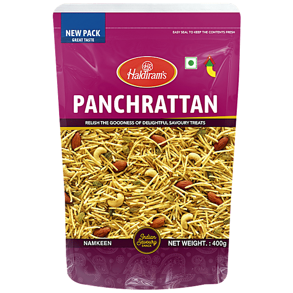 Buy Haldirams Namkeen Panchrattan Del 400 Gm Pouch Online at the Best Price of Rs 195 - bigbasket