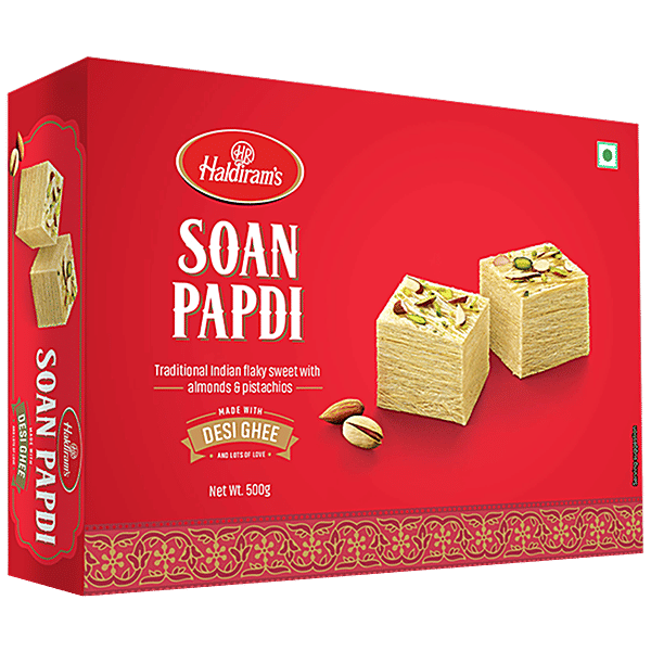 Buy Haldirams Sweets Soan Papdi Del 500 Gm Pouch Online at the Best ...