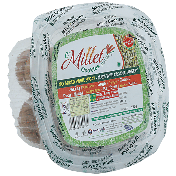 Buy Millet Cookies Pearl Millet With Organic Jaggery 150 Gm Online At ...
