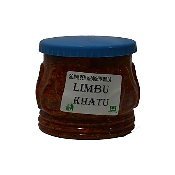 Buy Sonalben Khakhrawala Pickle Limbu Khatu 1 Kg Packet Online at the ...