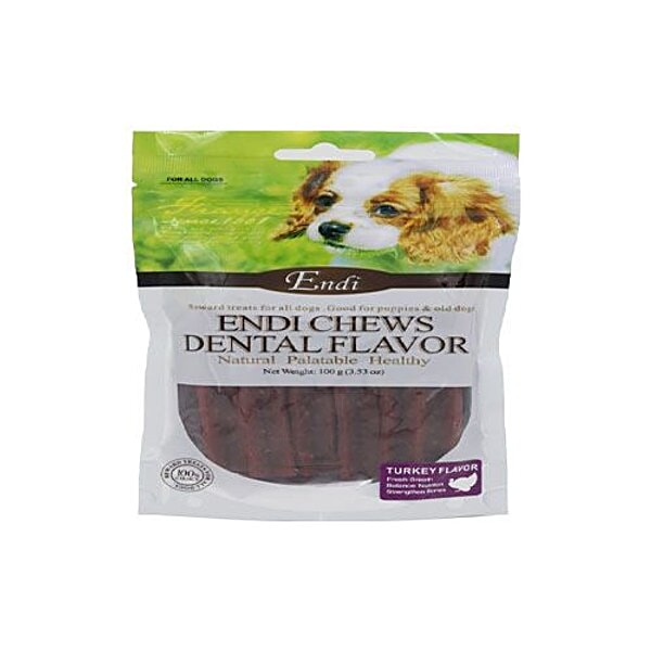 Buy Endi Dogs Food Treats Dental Chewy Stick Turkey Flavour 100 Gm ...