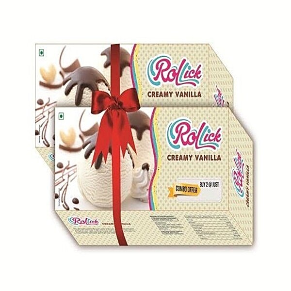 Buy Rollick Ice Cream - Creamy Vanilla Block Online at Best Price of Rs ...