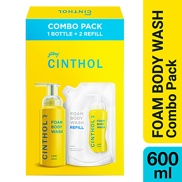 Buy Cinthol Lime Foam Body Wash - Combi Pack Online at Best Price of Rs ...