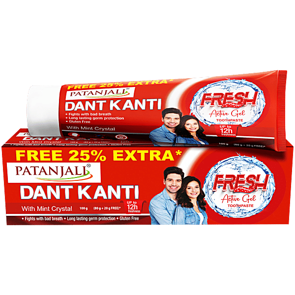 Buy Patanjali Dant Kanti Fresh Active Gel Toothpaste Online at Best ...