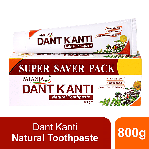 Buy Patanjali Dant Kanti Natural Toothpaste - Super Saver Pack Online ...