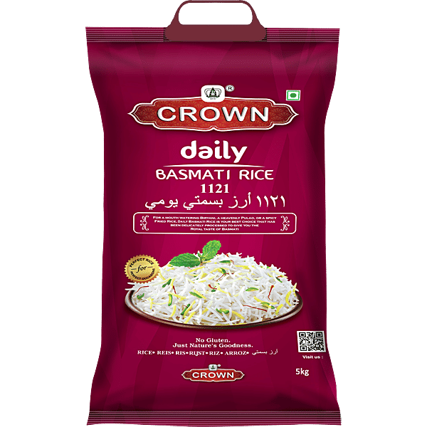 Buy Crown Daily Basmati Rice 1121 Online at Best Price of Rs 369.6 ...