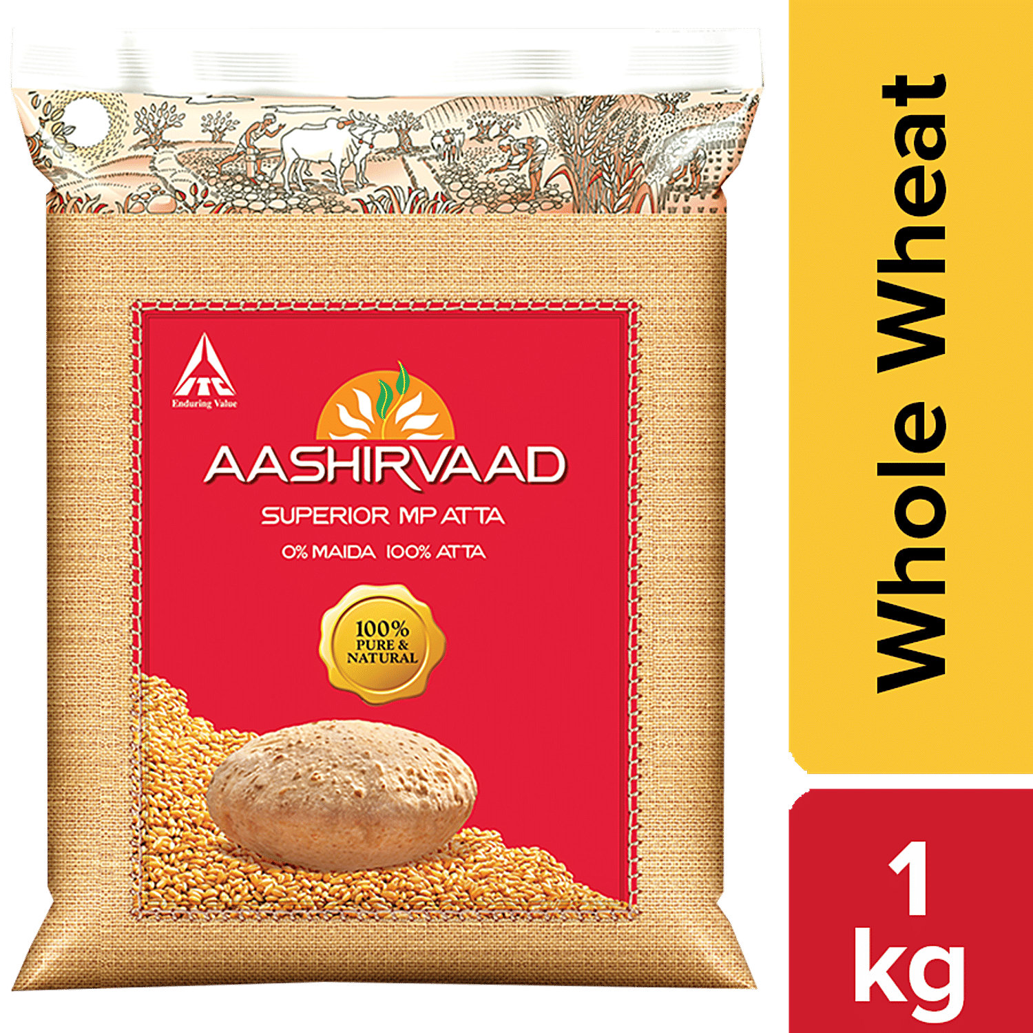 Aashirvaad Shudh Chakki Atta Wheat Flour Chakki Atta Weight, 56% OFF