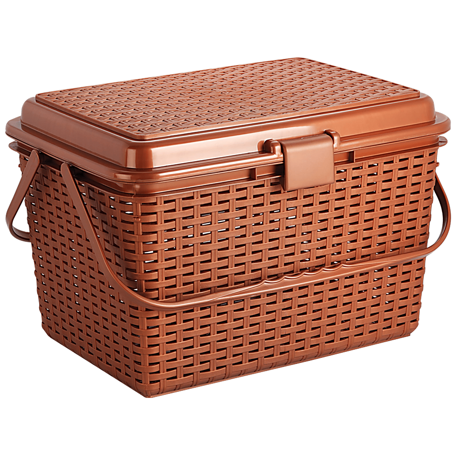 Plastic Basket With Lid And Handle