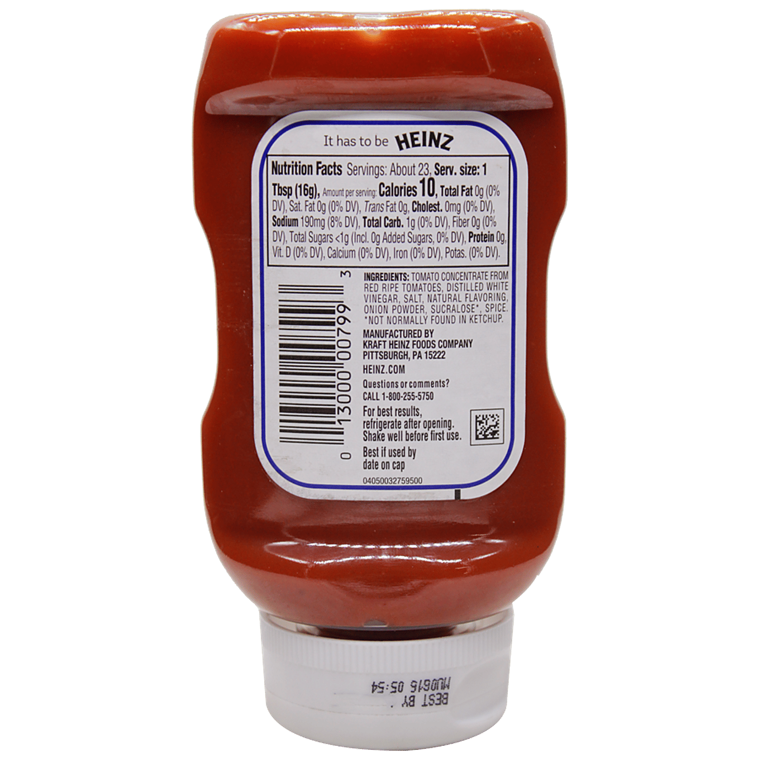 Heinz Ketchup Nutrition Label Canada at Carolann Ness blog