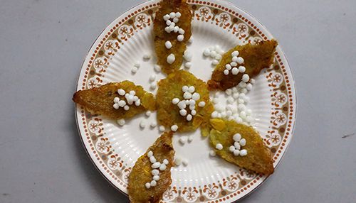 Cheesy Diamond Cutlets with Pearls Recipe: How to Make Cheesy Diamond ...